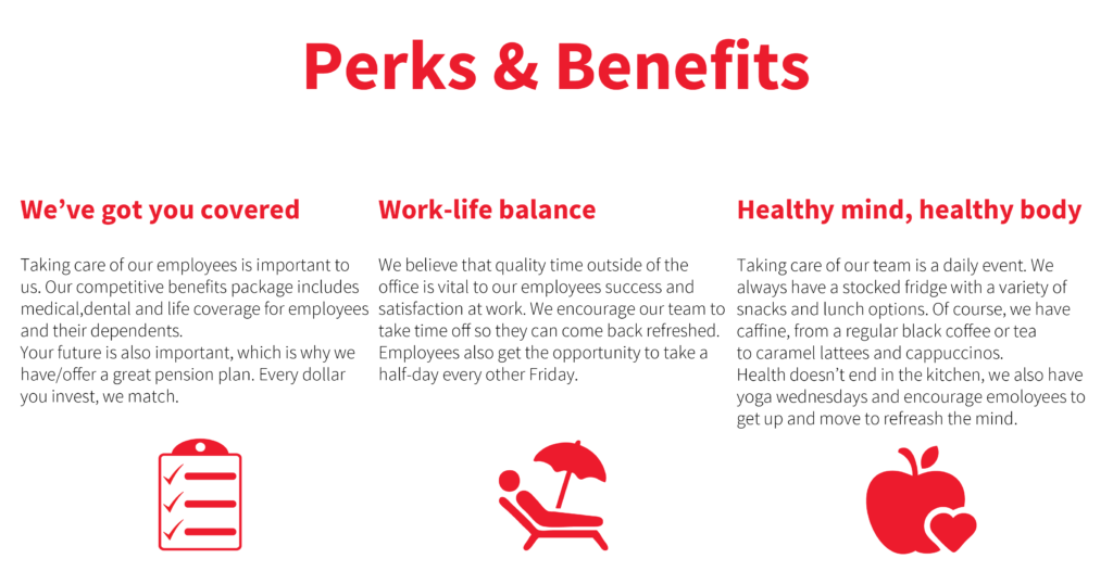 Perks and Benefits Graphic - Master Plant-Prod Inc.